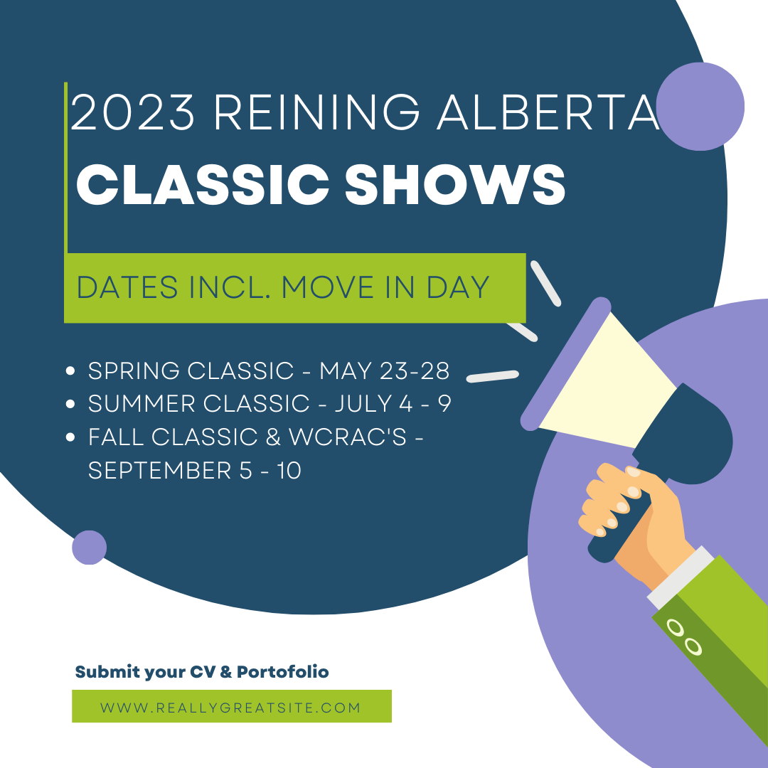 2023 ra dates poster – Reining Alberta